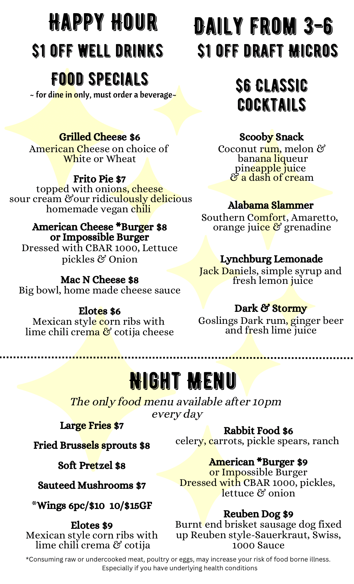 Happy Hour & Late Night – CBar PDX