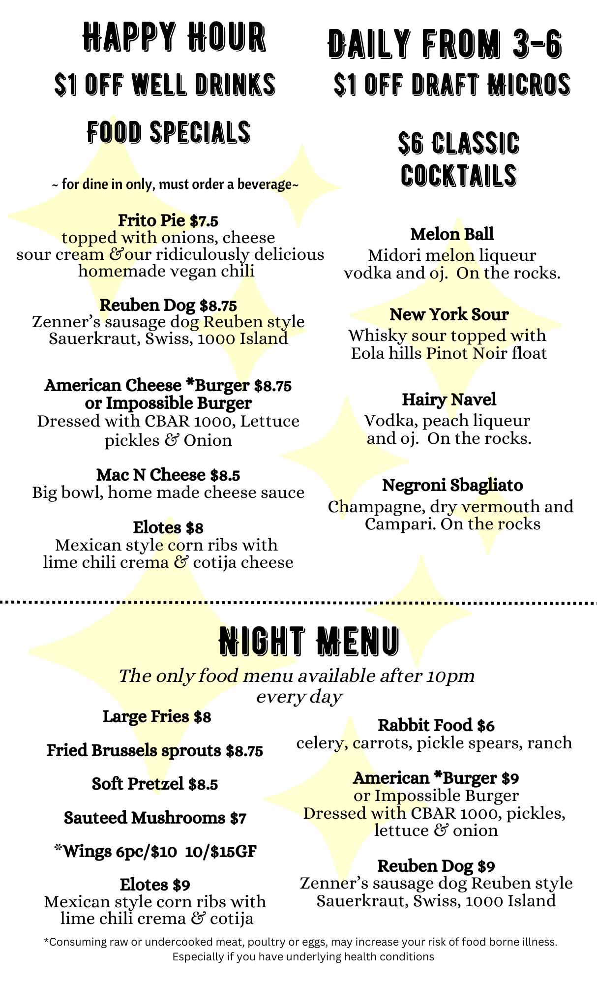 Happy Hour & Late Night – CBar PDX