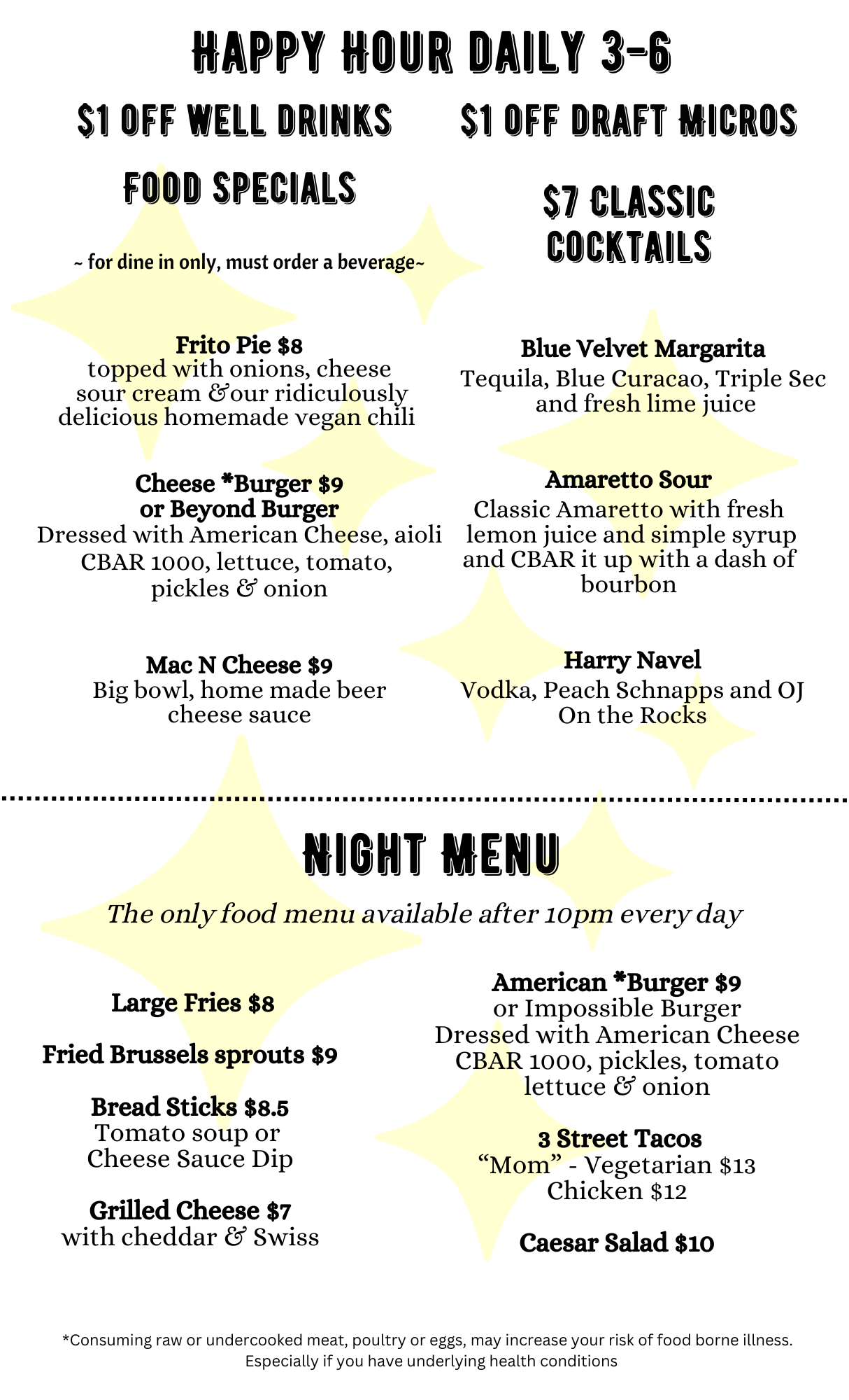 Happy Hour & Late Night – CBar PDX